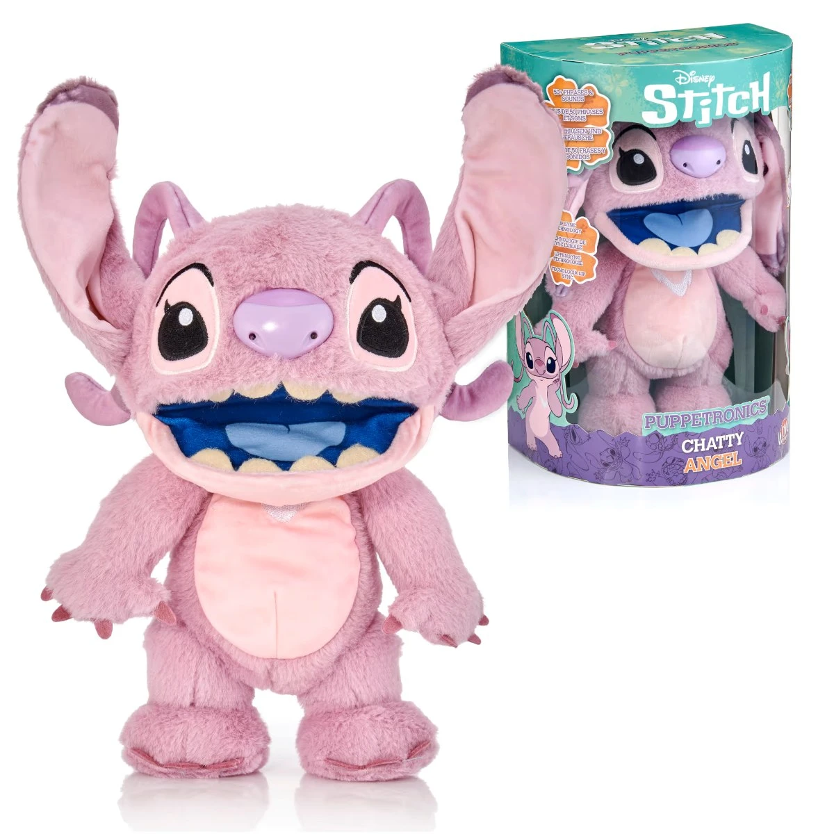 Interactive Stitch Angel Plush 30 Cm - Imagine & Play - PRE NATAL